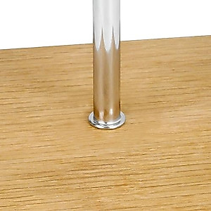 Bedside Table Lamp Paper and Chrome Standing Lamp Room Decoration Festival Lantern Light Nightstand Desk Lamp Bedroom Dresser Living Kids Room College Dorm Coffee (White, 24.8"x16.9"x7.09")