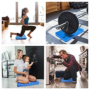 HOOPLE Extra Thick Kneeling Pad, Soft Foam Kneeling Cushion, Waterproof Knee Pads, Lightweight Knee Mat for Bathing, Workout Supplies, Exercise Yoga, Garden Work Gifts 15.7 x 11 Inches Blue