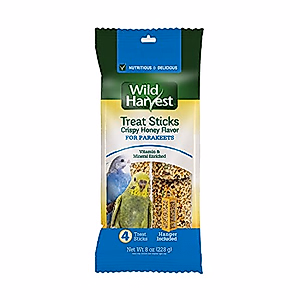 Wild Harvest Treat Sticks Crispy Honey Flavor 4 Count, Hanger Included