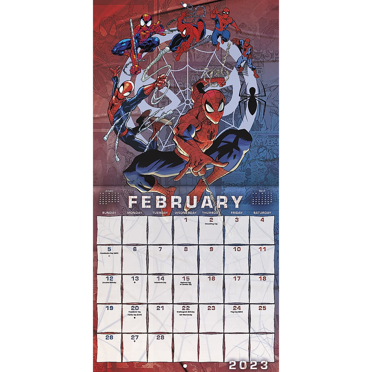 2023 Marvel Spider-Man Wall Calendar