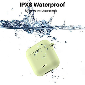 TOZO T6 Protective Silicone Case Green & TOZO T6 True Wireless Earbuds Bluetooth Headphones Green