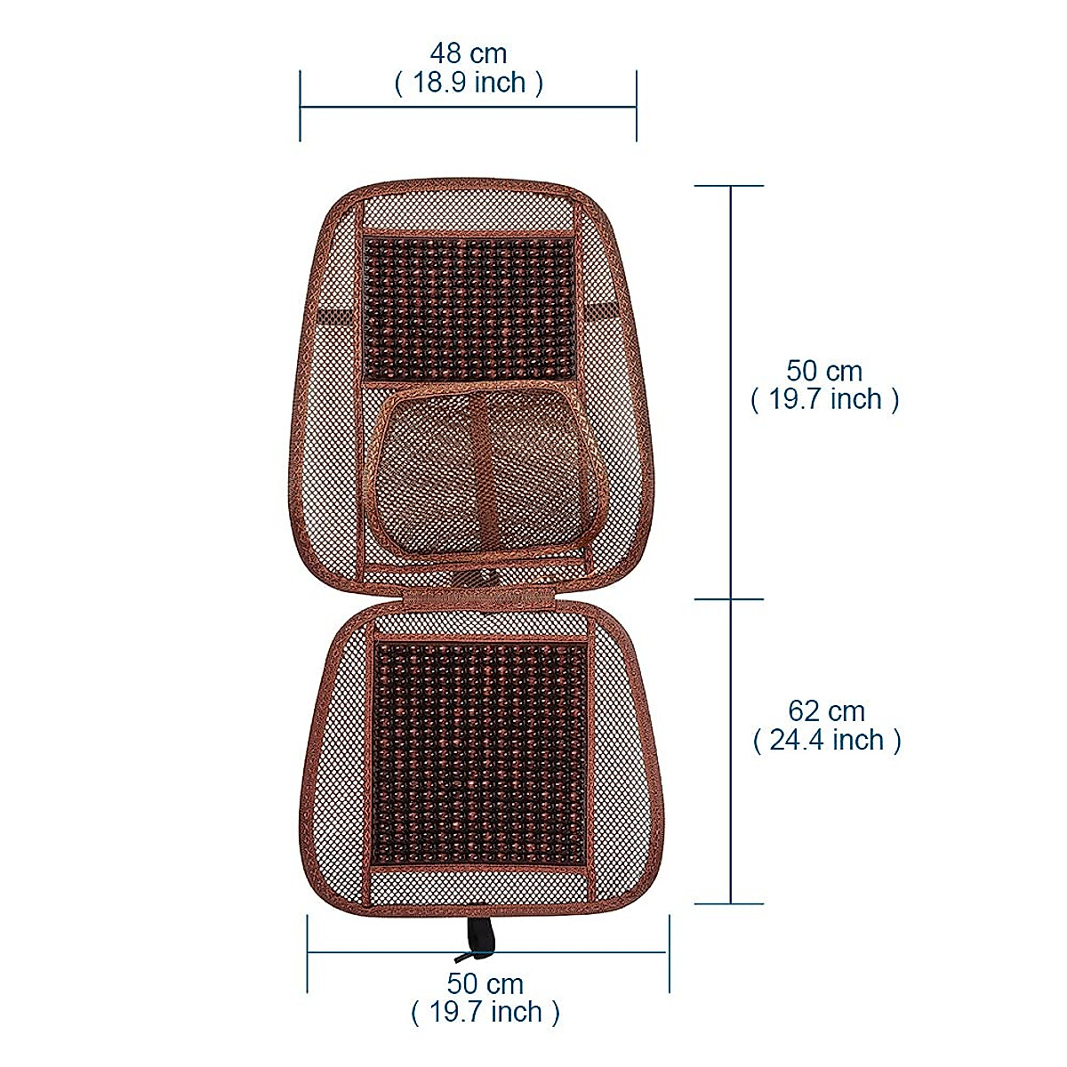 Blueshyhall Seat Cushion, Natural Wood Beaded Comfortable Seat Cover Massaging Driver Cushion for Car Truck (Brown)