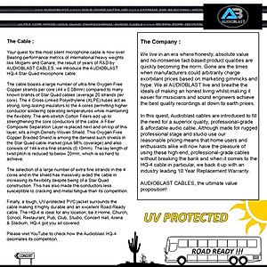 Audioblast - 2 Units - 3 Foot - HQ-4 - Star Quad Balanced Male to Female Microphone Cables with Eminence E311 & E312 Gold XLR Connectors – UV Protected & Road Ready