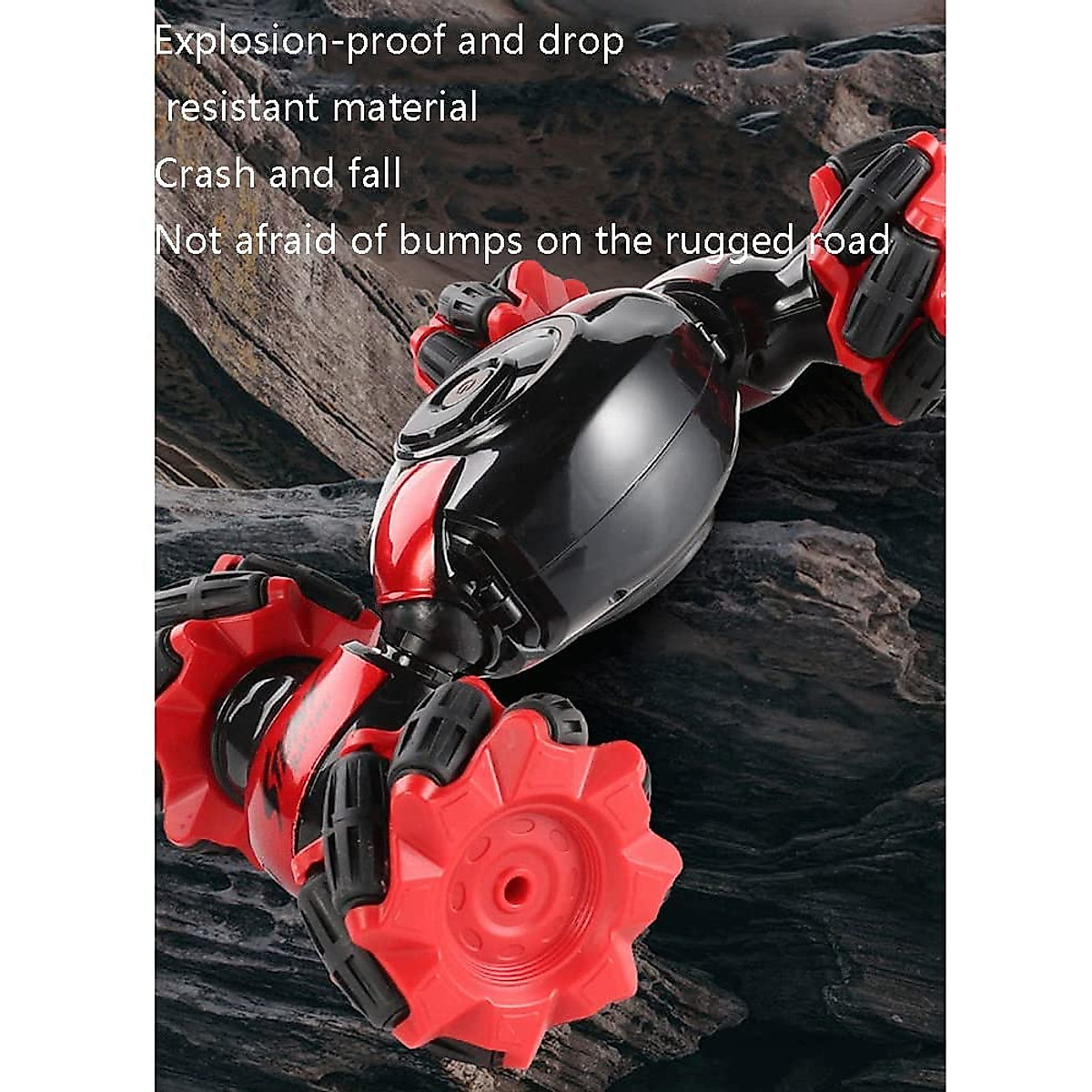 RC Stunt Car, Twisted Car Deformable All-Terrain Off Road Car 360° Flips Double Sided Rotating Race Car with Gesture Sensor Watch Lights for Kids E91