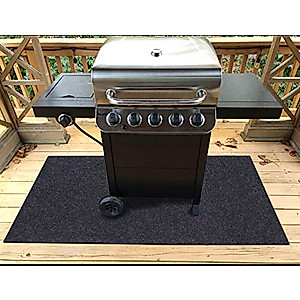 Gas Grill Mat，Premium BBQ Mat and Grill Protective Mat—Protects Decks and Patios from grease splashes,Absorbent material-Contains Grill Splatter，Anti-Slip and Waterproof Backing，Washable (36" x 36")