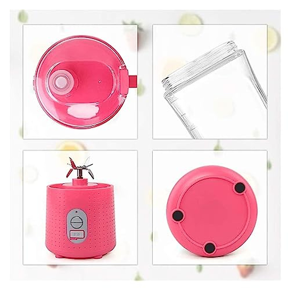 MODADA Portable Juicer USB Electric Blender Blender Fruit Smoothie Blender Cup Personal Food Processor Manufacturer Juice Extractor Mini blender for making shakes and smoothies for travel, kitchen, ca