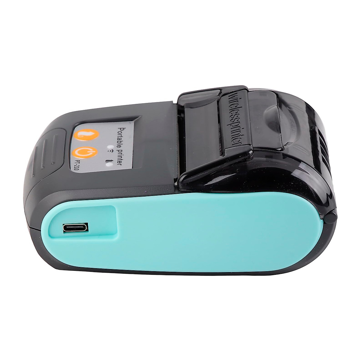 DAUERHAFT Thermal Printer, Wireless Portable Receipt Printer, Mini Bluetooth Thermal Bill Printer, 58mm 110-240V(Blue)