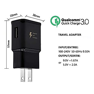 Samsung Charger Fast Charging Type C Cable 6FT with Cell Phone Charger for Samsung Galaxy S10/S10e/S10 Plus/S9/S9 Plus/S8/S8 Plus/Note 8/Note 9/Note 10/Note 20/A50/A51/A52/A53/S20/S21/S22/S23 [2-Pack]