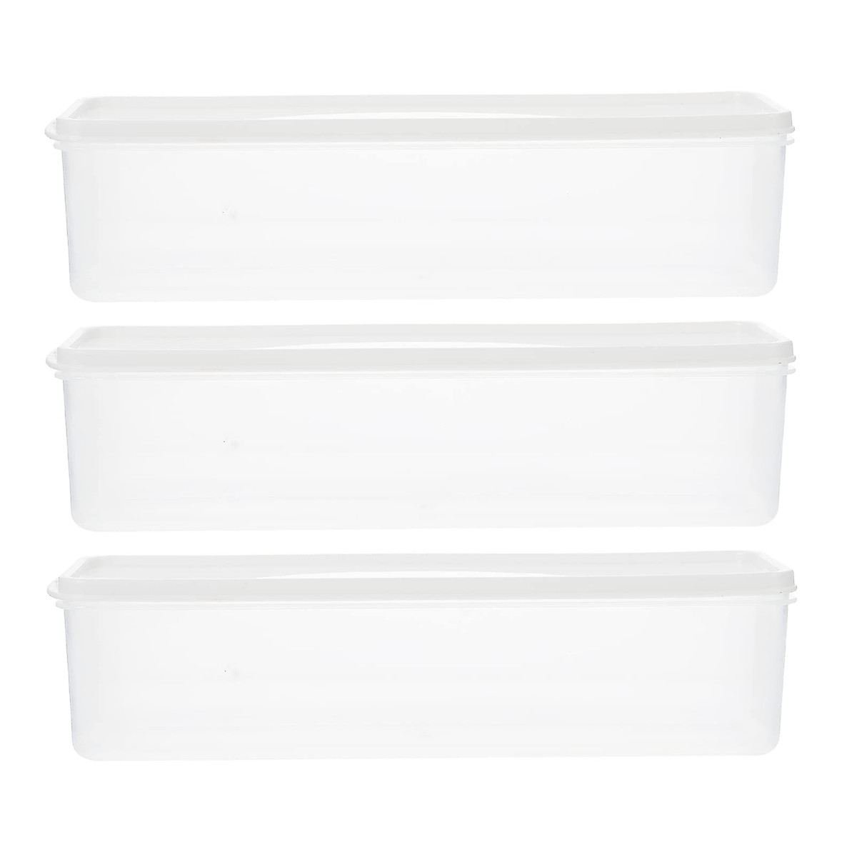 Zerodeko 3pcs Transparent Noodle Box Pp Crisper Flour