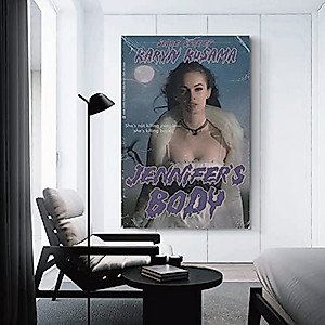 Classic Retro Horror Comedy Movie Jennifer's Body Poster Hanging Poster Canvas Wall Art Decor Home Frame Hanger Posters Scroll Mural 12x18inch(30x45cm)