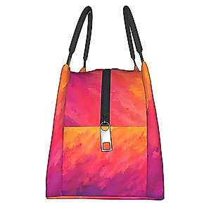 Fubido Zombie Halloween Theme, Lunch Bag for Women Men,Dead Man Walking in Danger Scary Scene,Insulated Lunch Box,Reusable Lunch Tote Bag for Meal Prep,Work,Travel,Red Sepia