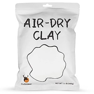 Air Dry Clay - White, 1.1lb Soft Foam Modeling Clay, Ultra Light Magic Clay for Kids Adults, DIY Molding Clay, Arts & Crafts Project Supplies(1.1lb - 1 Pack, White)