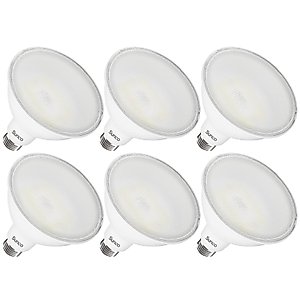 Sunco 6 Pack 2800 Lumens Outdoor Led Flood Light Waterproof PAR38 LED Bulb Dimmable, 20W=250W, 5000K Daylight, E26 Base, UL Listed
