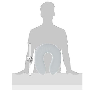 Essential Medical Supply Foam Padded Toilet Seat Cushion Riser with Hook and Look Attachment for Toilet Seat and Washable Vinyl Cover, 4"