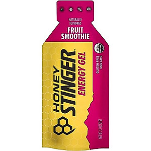 Honey Stinger Organic Fruit Smoothie Energy Gel | Gluten Free & Caffeine Free | For Exercise, Running and Performance | Sports Nutrition for Home & Gym, Pre and Mid Workout | 24 Pack, 26.4 Ounce