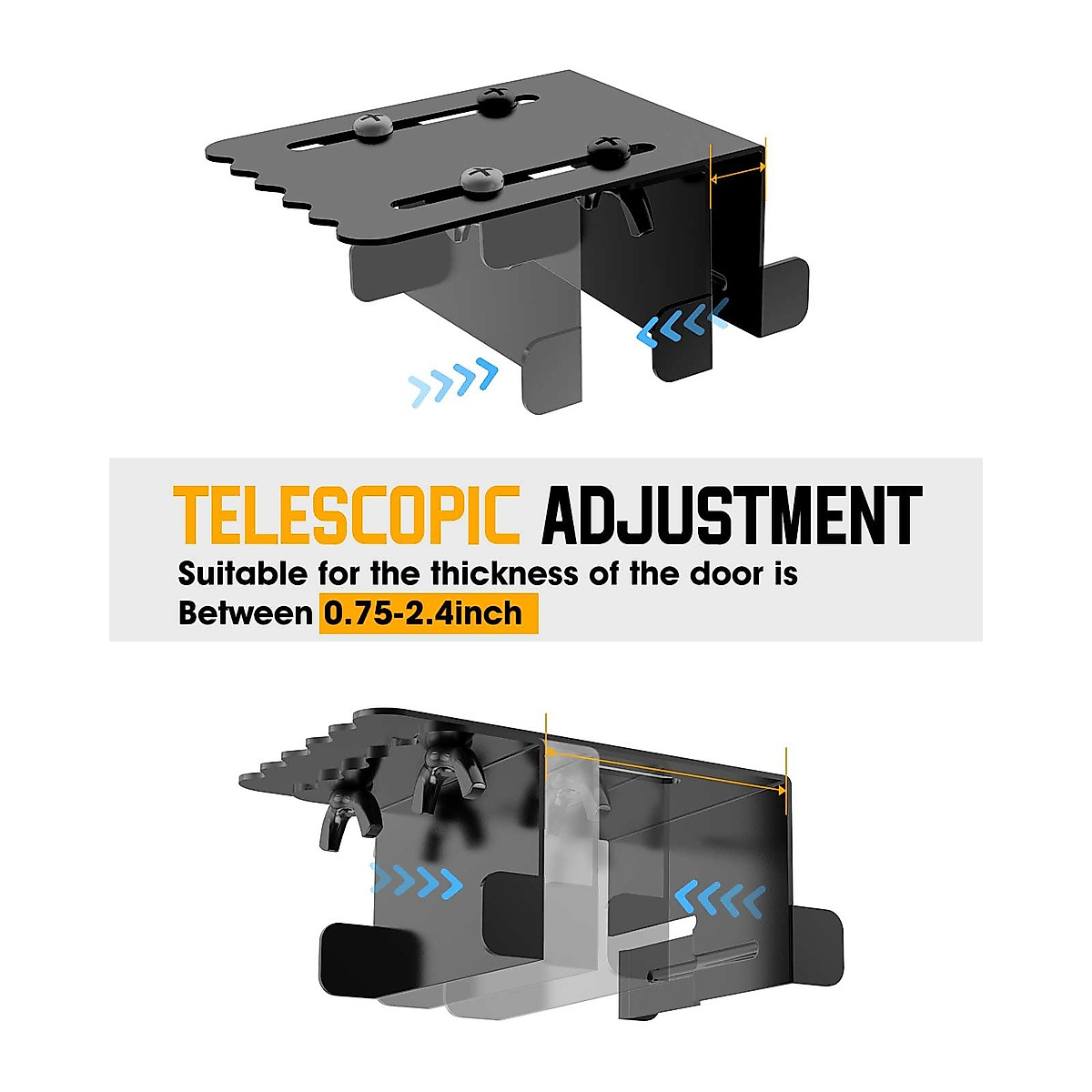 SKMYL Door Locks for Kids Safety, Child Proof Door Top Lock,Keep Children & Autistic at Home,Made of Durable Metal (Black 1 Pcs)