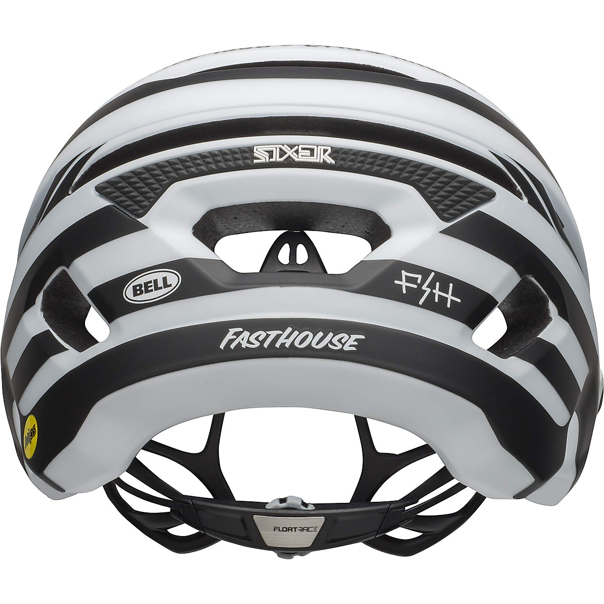 BELL Sixer MIPS Adult Mountain Bike Helmet - Fasthouse Stripes Matte White/Black (2024), Small (52-56 cm)