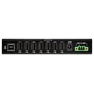 Tripp Lite 7-Port Rugged Industrial USB 2.0 Hi-Speed Hub w 15KV ESD Immunity and metal case, Mountable(U223-007-IND),Black