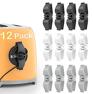 Daisyhome Cord Organizer for Kitchen Appliances-12 Pack, Appliance Cord Organizer Stick on, Small Kitchen Appliances Cord Keeper, Adhesive Cord Holder, Cord Winder for Pressure Cooker, Stand Mixer...