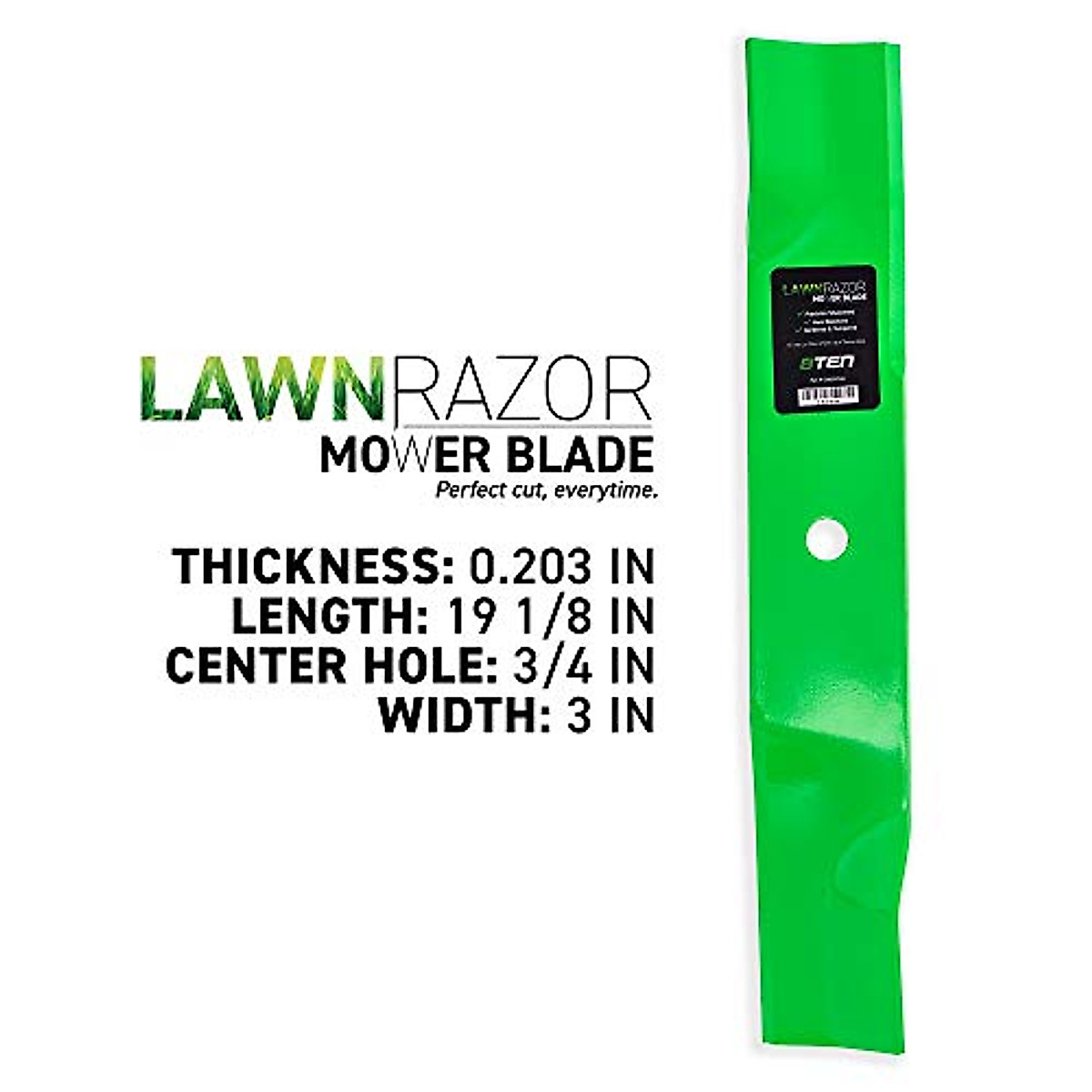 8TEN LawnRAZOR Mower Blade Set for Cub Cadet GTX2154 Z-Force L54 S54 54 inch Deck 942-04416 02005018 01005337 (High-Lift)