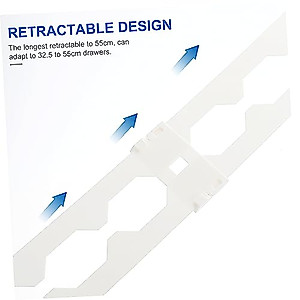 SOESFOUFU Drawer Divider Spring Tool Socks Organizer Cabinet Drawer Acrylic Shelf Divider Grid Divider Expandable Drawer Organizer Plastic Drawer Divider Drawer Partition White Cart Plastic