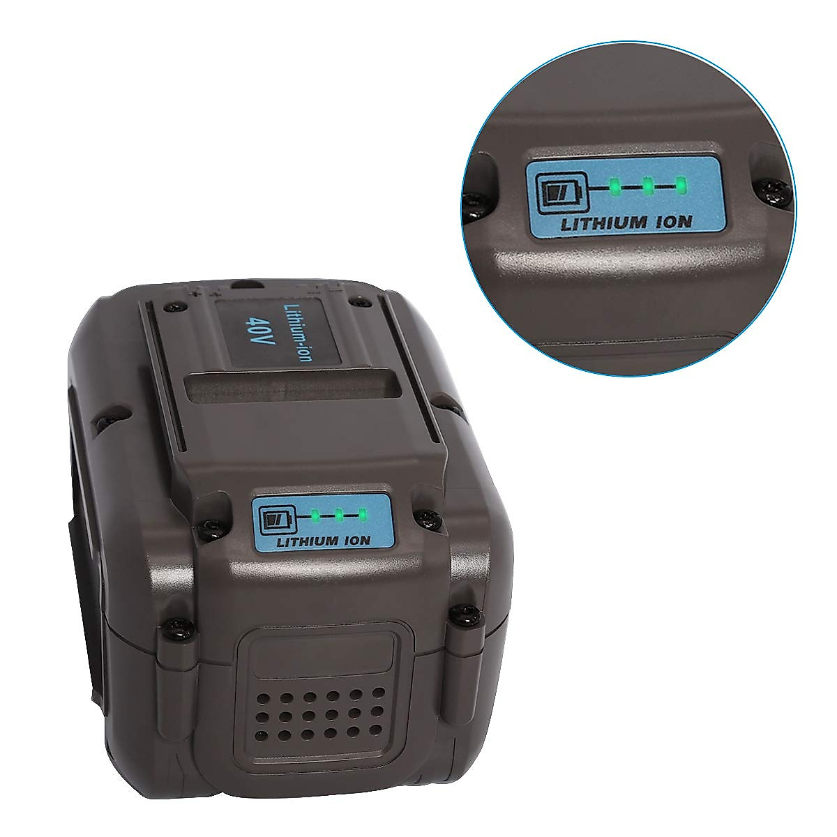 LiBatter 40V 5.0Ah Replacement Battery DCB404 DCB406 DCB407 DCB114, Lithium Ion Premium Battery Compatible with Dewalt All 40V MAX Tools