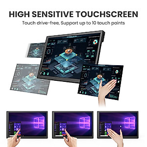 APROTII 10.1 inch HDMI Monitor, 1280x800 IPS 10-points Capacitive Touchscreen Monitor 10 inch Portable Single Board Monitor for PS4 Switch PC Laptop Pi/4B/3B+/3B/3A+/2B/B+