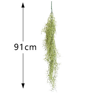 HXSCOO Artifical Plants Plastic Green Wall Hanging Air Vine Fake Grass Rattan Plant Wedding Christmas Scene Layout Home Garden Decor (Color : A)