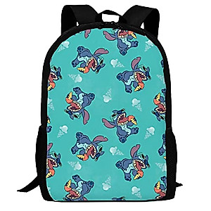 Cartoon Stitch Backpack Cute Bag For Women Men Large Capacity Tote Bag For Office Work Travel Outdoorss Laptop Backpack