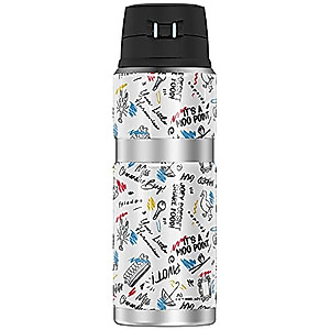 Friends Ink Pen Friends Pattern THERMOS STAINLESS KING Stainless Steel Drink Bottle, Vacuum insulated & Double Wall, 24oz