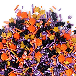 Sweets Indeed Sprinkles, Edible Sprinkle Mix, Perfect for Cake Decorations, Baking, Ice Cream, Cookies, Cupcake Topper, 6.5 ounces (Toil & Trouble)