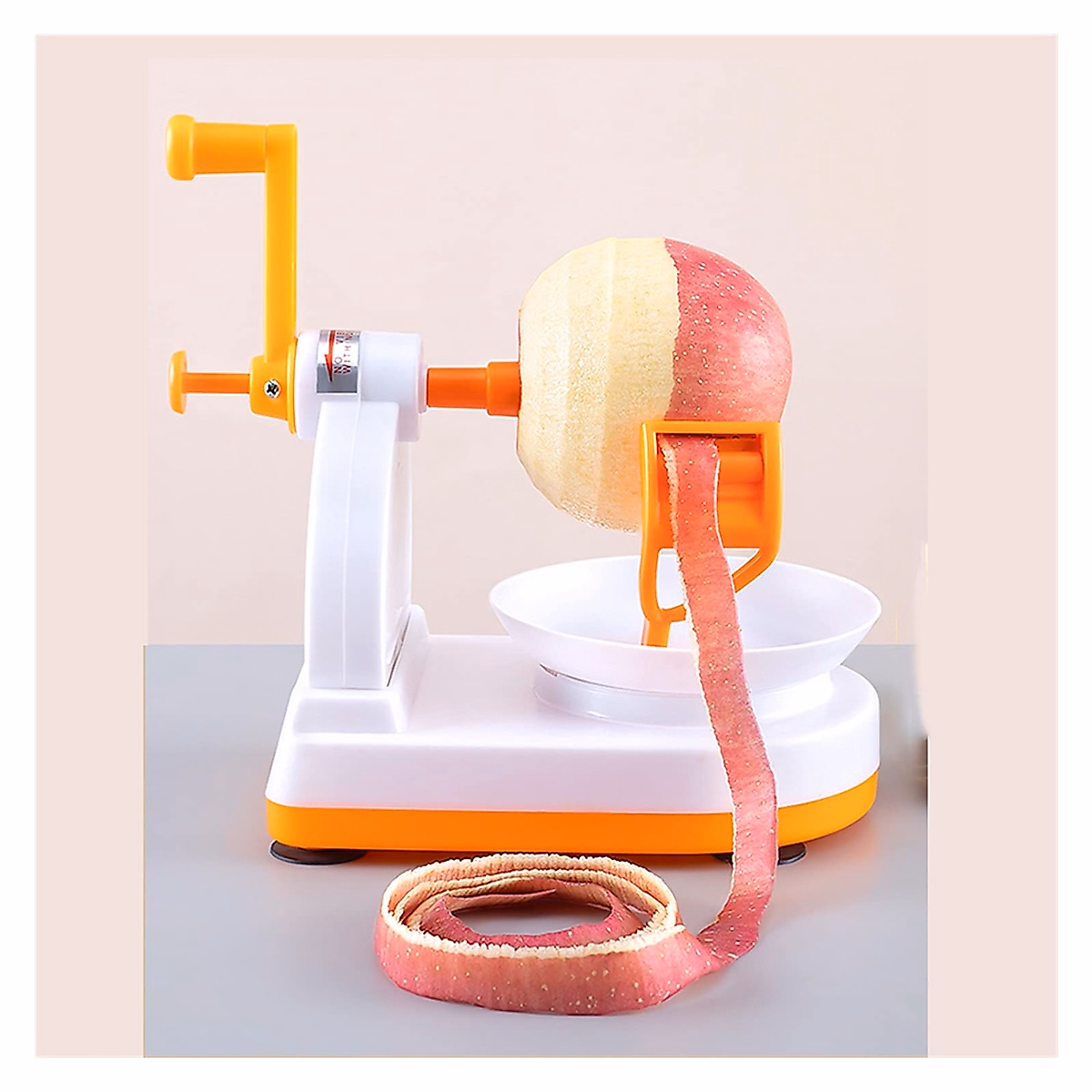LKL Spiral Apple Peelers Rotating Hand Crank Peeler Fruit Potato Peeling Machine Fixed Suction Cup Stainless Steel Kitchen Peeling Tool