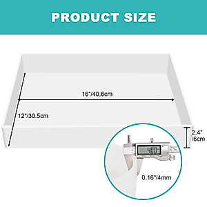 Sntieecr Large Rectangle Resin Table Molds, 16 x 12 x 2.4 Inch Charcuterie Board Resin Mold, Epoxy Table Mold for Tray Board, River Coffee Table, DIY Art Home Decoration