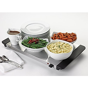 BETTY CROCKER RA39978 Stainless Steel Buffet Server with Warming Tray, Multicolor