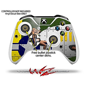 WraptorSkinz Decal Vinyl Skin Wrap Compatible with Xbox One S Console and Controllers - WWII Bomber War Plane Pin Up Girl
