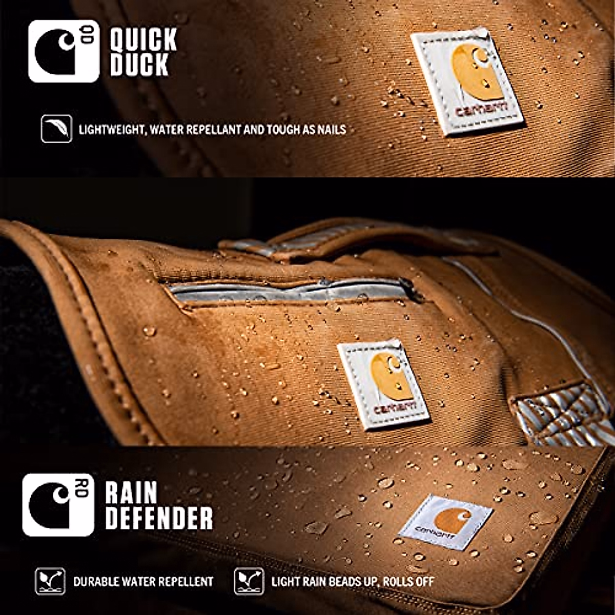 Carhartt Quick Duck Jac, Pet Dog Vest, Water Repellent Canvas, Brown, Small