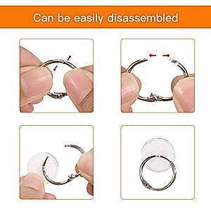 OOTSR 2cm Adhesive Ceiling Hook Small Disc Hanging Hook with 2.5cm Binding Rings, Sticky Disc Powerful Poster Holder Ceiling Suspension and Wall Hooks Strong Tape Ceiling Flagpole Set