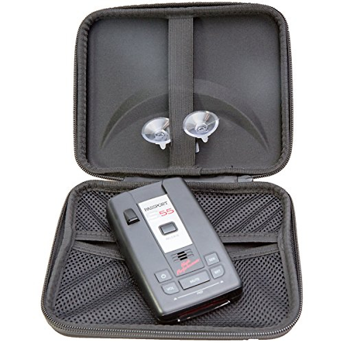 Escort Passport S55 Radar Detector – Extended Long Range, Escort Live App, AutoMute, AutoSensitivity, Audible Alerts, Adjustable LED Display, Signal Strength Meter, Black