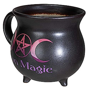 Pacific Giftware Moon Magic Witch Cauldron Glazing Ceramic Porcelain Coffee Mug Soup Bowl