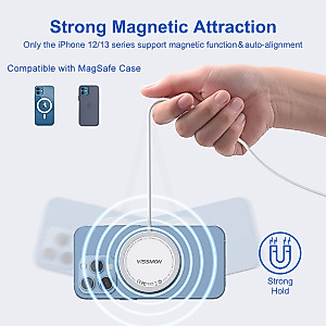 Magnetic Wireless Charger 3 in 1, 15W Fast Wireless Charging for iPhone 14/13/12/11 Series/XS Max/XS/XR/X/8/8 Plus, Compatible with Apple iWatch SE/7/6/5/4/3/2, AirPods Pro/3/2