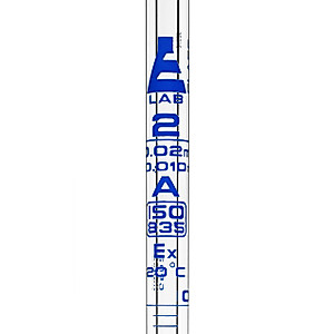 EISCO Serological Pipette, 2ml - Class A, Tolerance ±0.010ml Blue Graduations Color Code, Black Calibrated for Delivery to Jet Borosilicate Glass- Eisco Labs