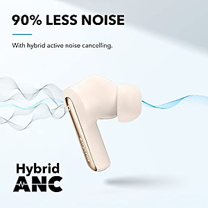 Soundcore by Anker Life P3i Hybrid Active Noise Cancelling Earbuds, 4 Mics, AI-Enhanced Calls, 10mm Drivers, Powerful Sound, App for Custom EQ, 36H Playtime, Fast Charging, Transparency (Renewed)