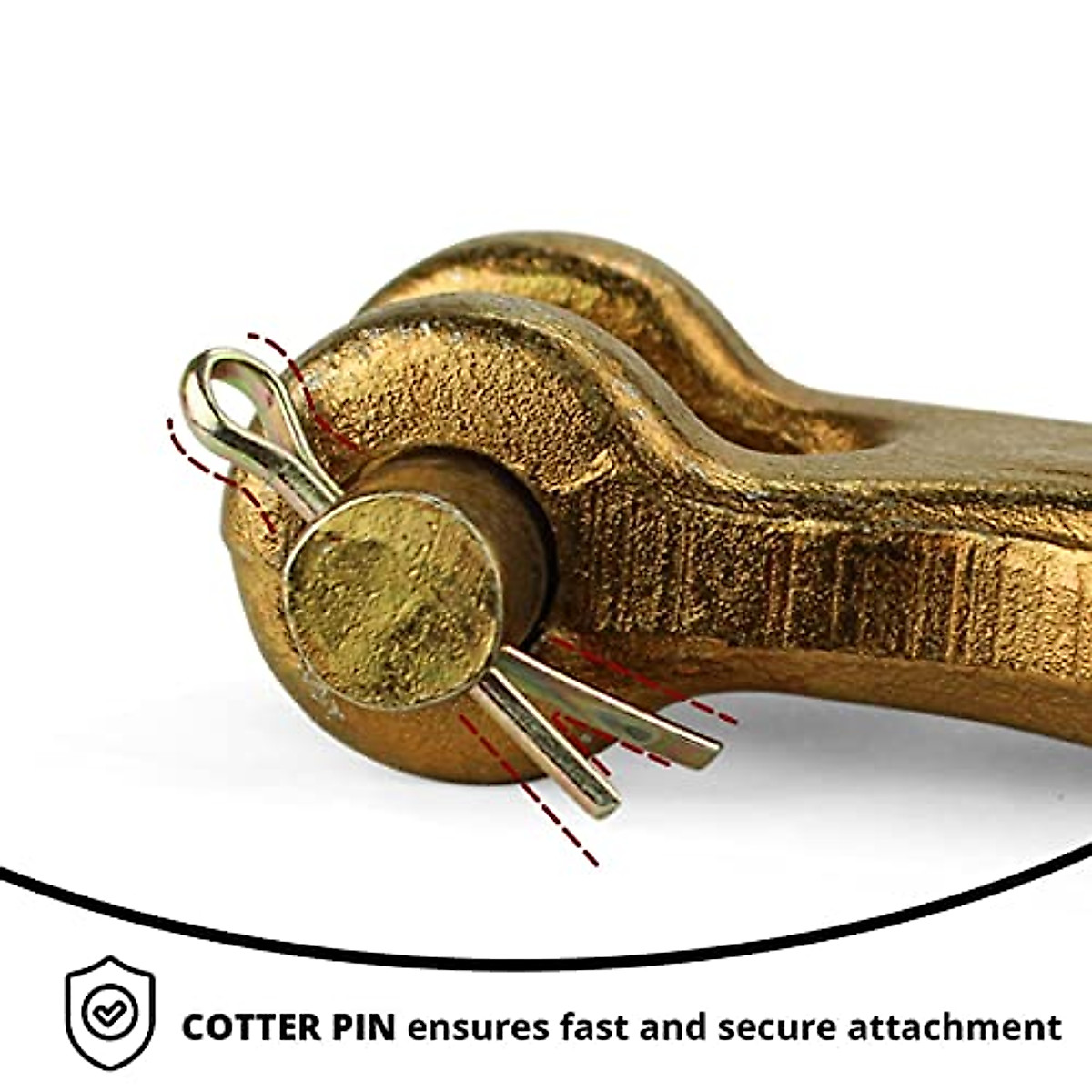 DC Cargo Mall G70 3/8 Chain Hook – Heavy Duty Clevis Grab Hook for 3/8 Inch Grade 70 Chain - for Trailer Truck Transport - 6,600 lbs, 4-Pack