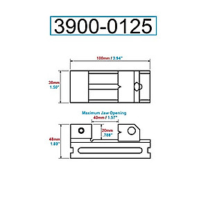 HHIP 3900-0125 38 mm Parallel Screwless Vise