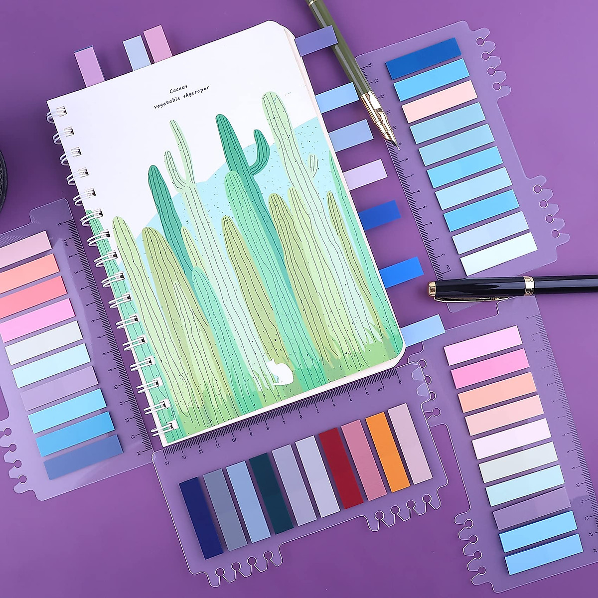 Antner 1200pcs Sticky Index Tabs Page Markers Colored Book Tabs Sticky Notes Page Flags Index Tabs Annotation Tabs Label Stickers