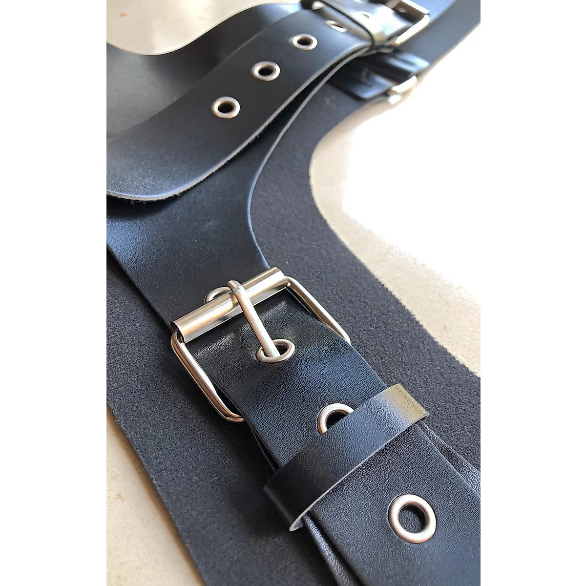 Punk Waist Harness Belt Fashion Body Chain Black Goth Rave Adjustable Body Jewelry for Women and Girls