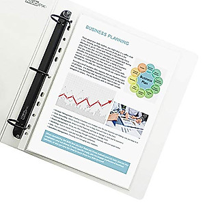 Rubex Sheet Protectors 8.5 x 11 inch Clear Page Protectors Plastic Sleeves Reinforced 11 Hole fit for 3 Ring Binder Top Loading 9.25 x 11.25 inch (50 Sheets)