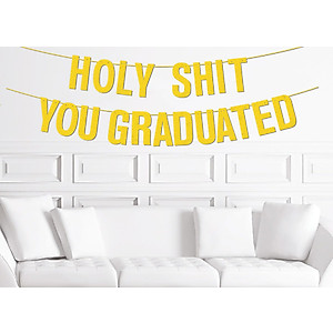 Yasmart Life Graduation Decorations Class of 2024 Pre-Strung Glitter Congrats Grad Graduation Congratulation Banner Decor