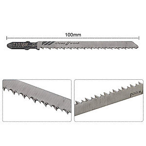 Jigsaw Blades MASO 5 PCS T101BR T-Shank Jig Saw Blade Universal Jig Blade Assortment For Cutting Metal Wood PVC and More - fit Bosch, Dewalt, Hitachi, Makita, Festool etc