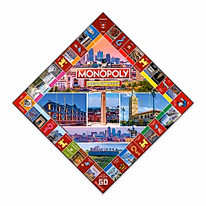 MONOPOLY Board Game - Kansas City Edition: 2-6 Players Family Board Games for Kids and Adults, Board Games for Kids 8 and up, for Kids and Adults, Ideal for Game Night